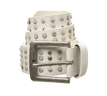 White Studded Belt - Global Fashion Report